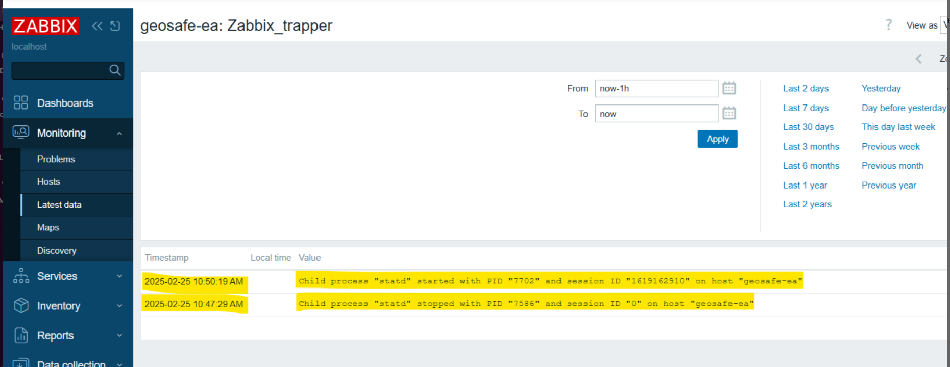 [#ZBX-26099] The traps are appearing in the Item "Zabbix trapper". Need a solution for appearing ...